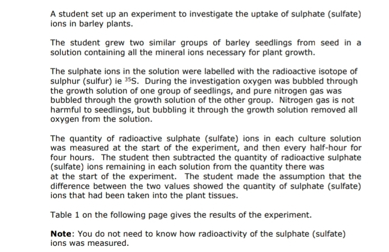 Solved A student set up an experiment to investigate the | Chegg.com