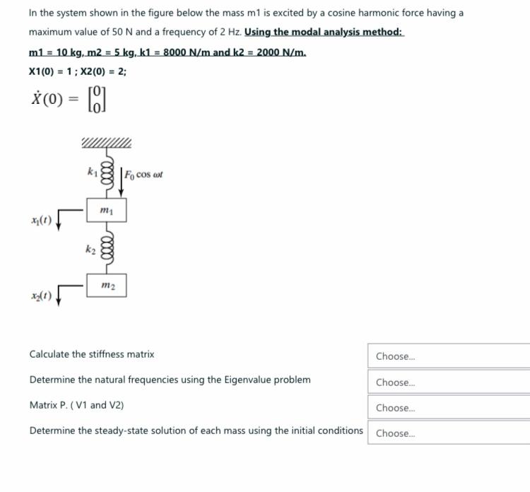 Solved In the system shown in the figure below the mass m1 | Chegg.com