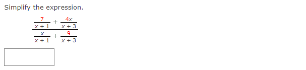 Solved Simplify the expression. x+1x+x+39x+17+x+34x | Chegg.com