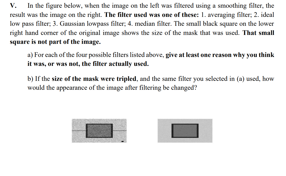Solved V. In the figure below, when the image on the left | Chegg.com