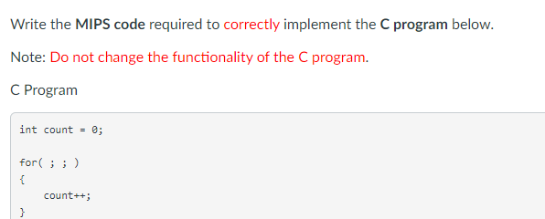 Solved Write the MIPS code required to correctly implement | Chegg.com