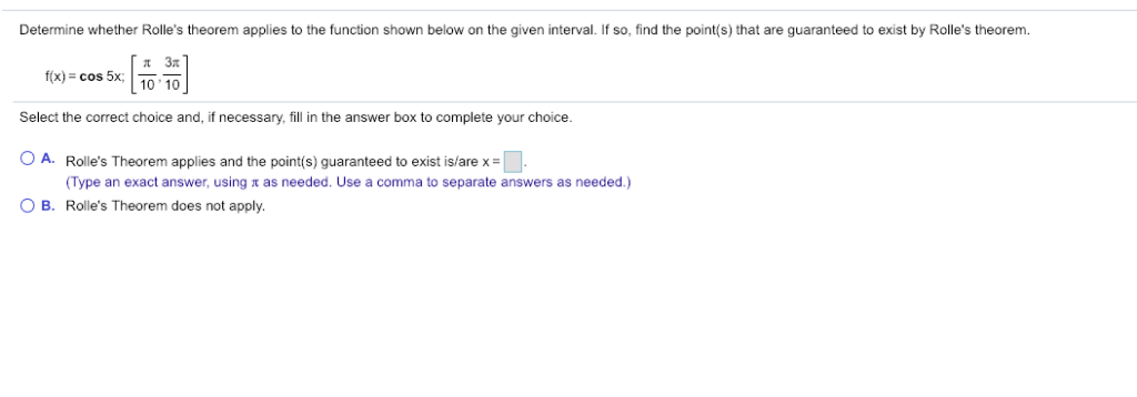 Solved Determine Whether Rolles Theorem Applies To The