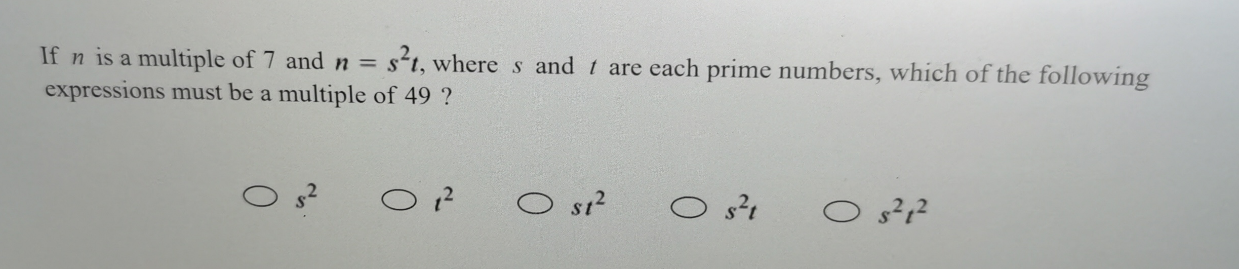Solved If n is a multiple of 7 and n = sét, where s and 1 | Chegg.com