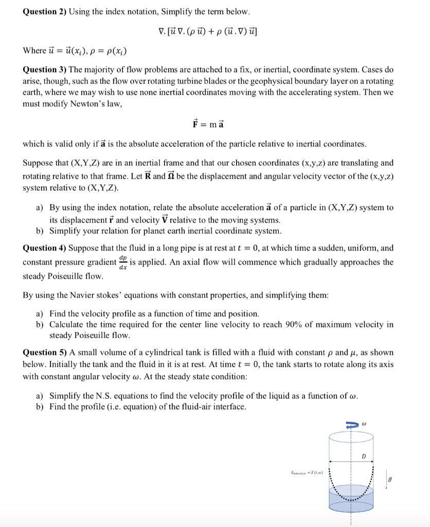 Solved Question 2 Using The Index Notation Simplify The