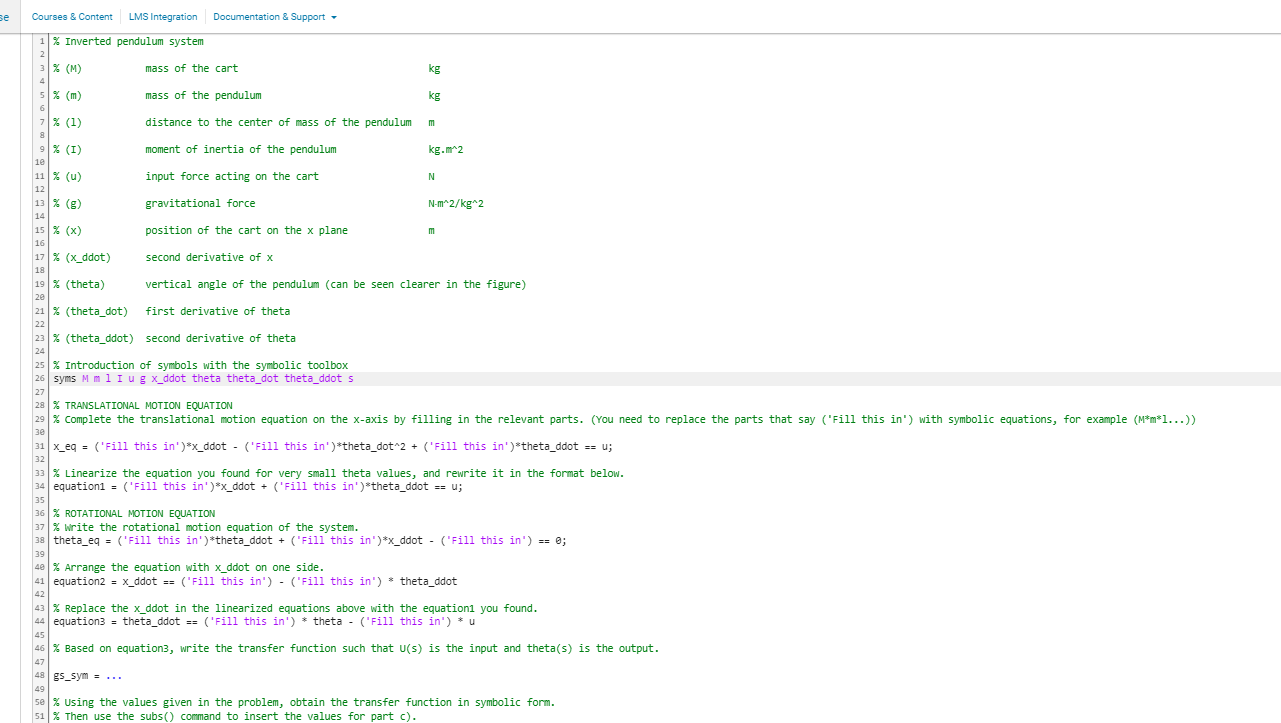 Solved Feedback Control Systems - 10552 > Assignment 1 > | Chegg.com