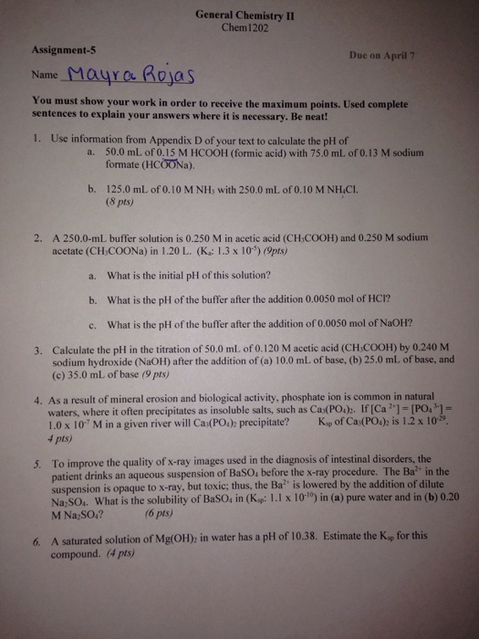 Solved Use information from Appendix D of your text to | Chegg.com