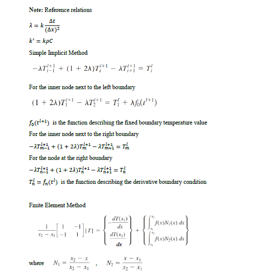 Q2. Use Simple Implicit Method to solve for the | Chegg.com