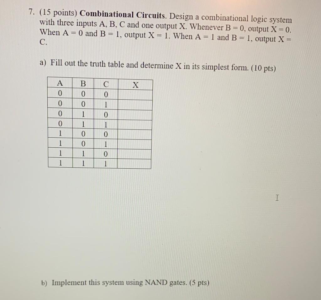 Solved 7 15 Points Combinational Circuits Design A 