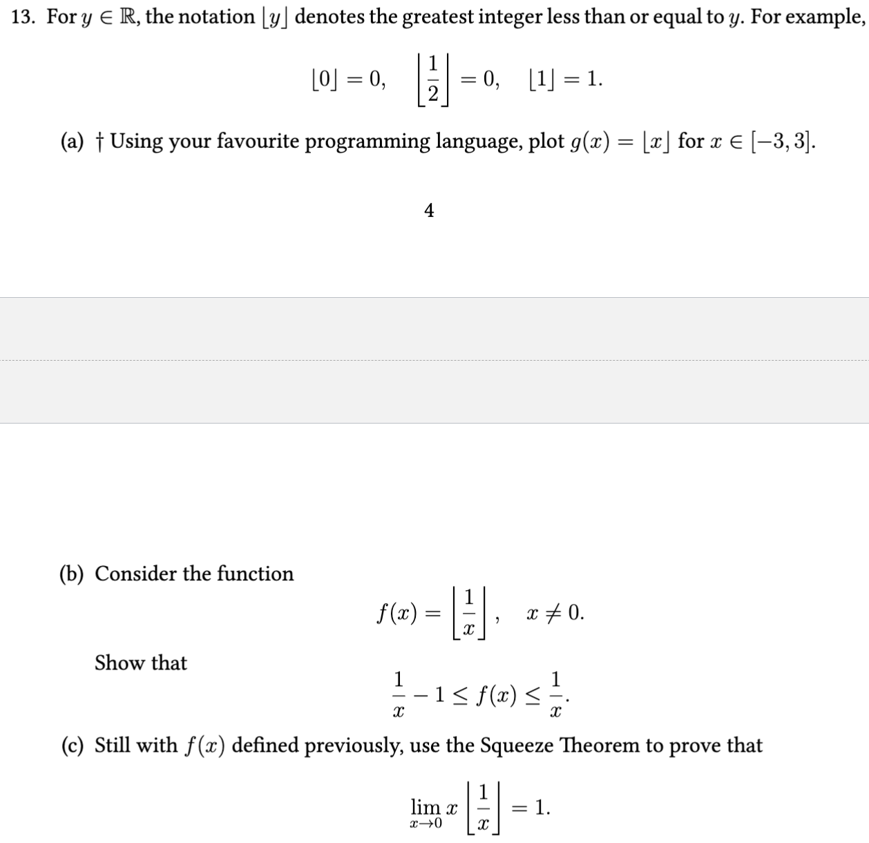 Solved (ONLY PART B & C) ﻿For yinR, the notation |??y??| | Chegg.com