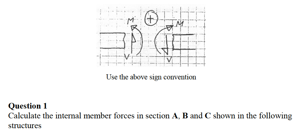 Solved Use the above sign convention Question 1 Calculate | Chegg.com