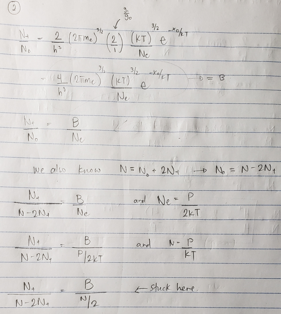 Solved Ionization of Helium using Saha equation: This | Chegg.com