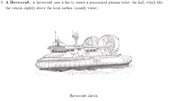 Solved 3. A Hovercraft. A hovercraft uses a fan to create a | Chegg.com