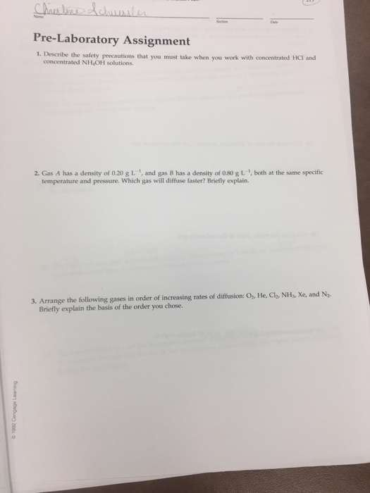 Solved Pre-Laboratory Assignment 1. Describe the safety | Chegg.com