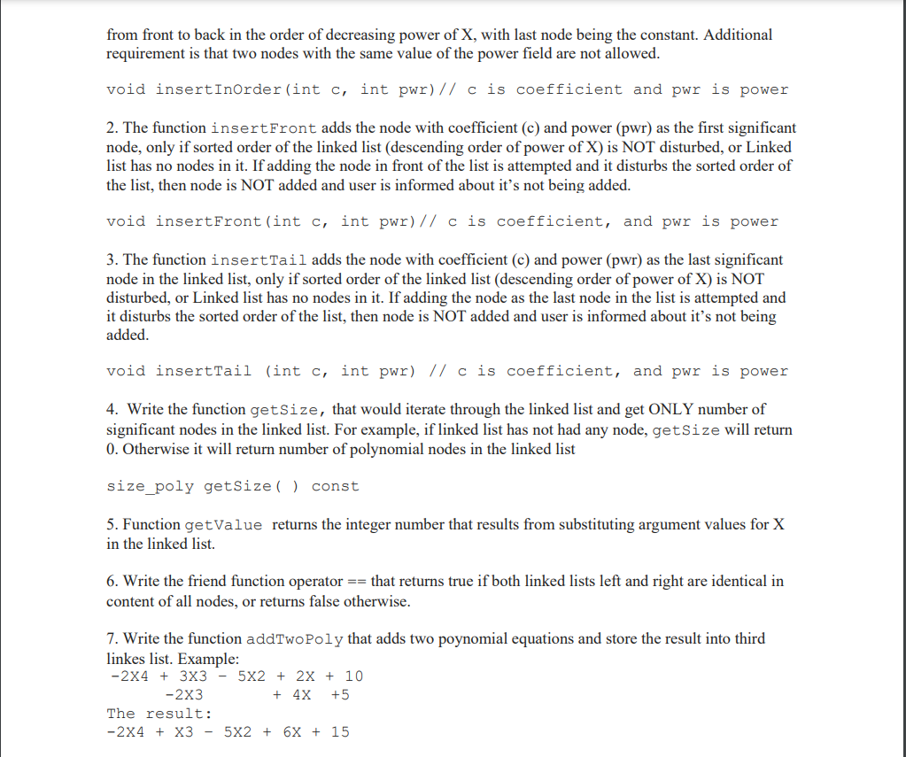 Solved As you know that polynomial of n degree is | Chegg.com