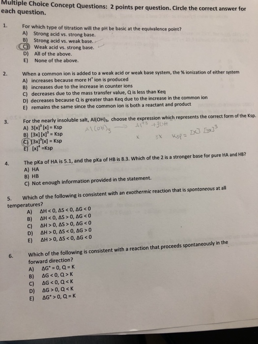 Solved Multiple Choice Concept Questions 2 Points Per 9503