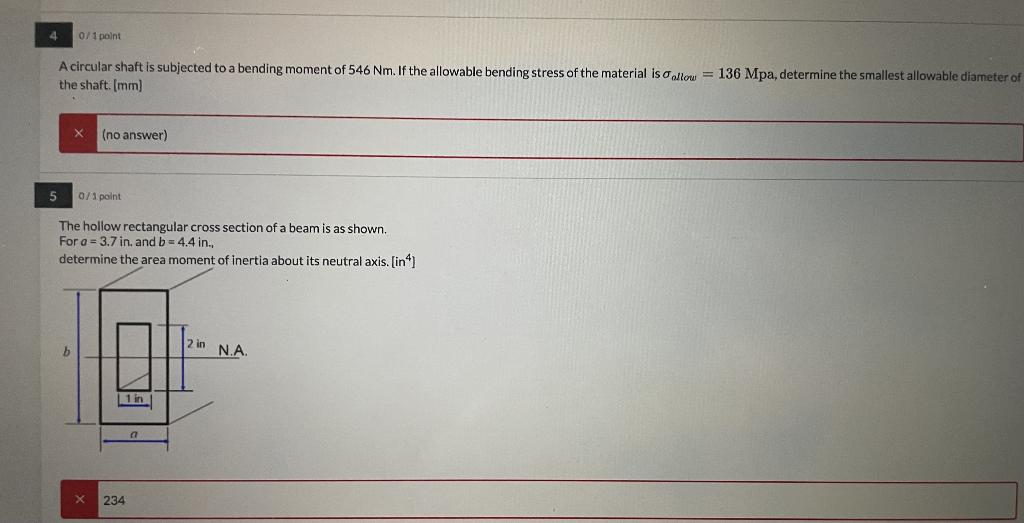Solved 1 0/1 point An overhang shaft is subjected three | Chegg.com