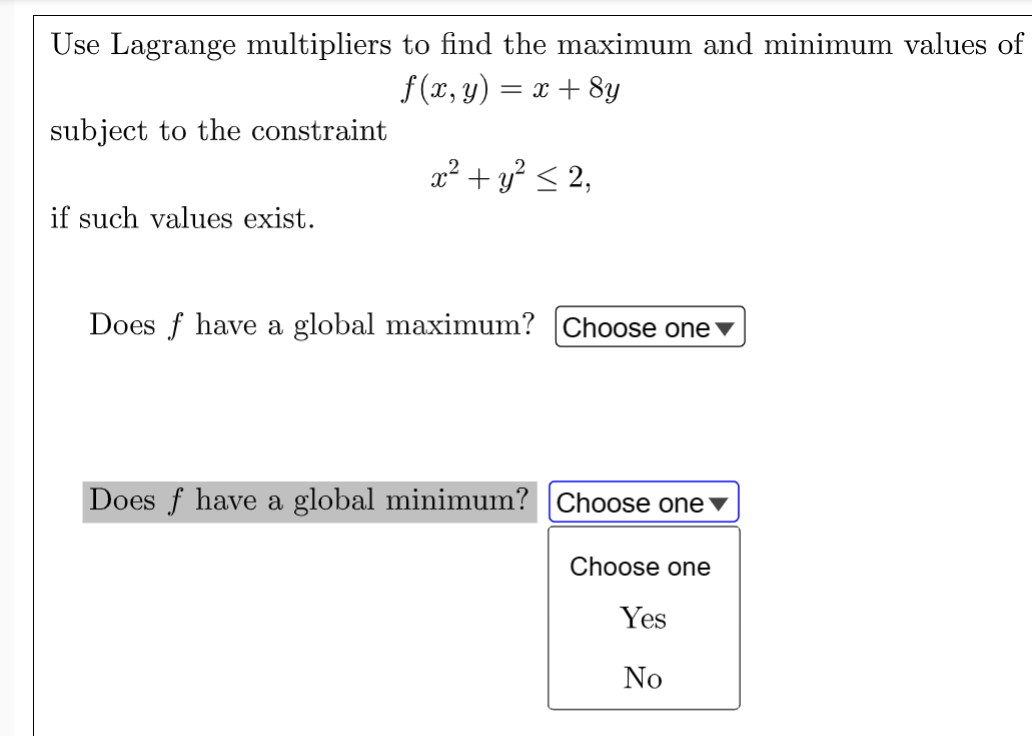 Solved Use Lagrange multipliers to find the maximum and | Chegg.com