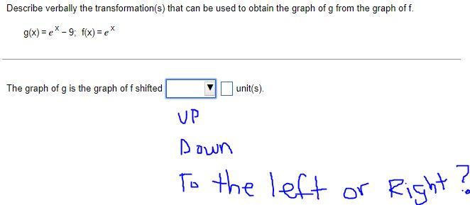 Solved Describe verbally the transformation(s) that can be | Chegg.com