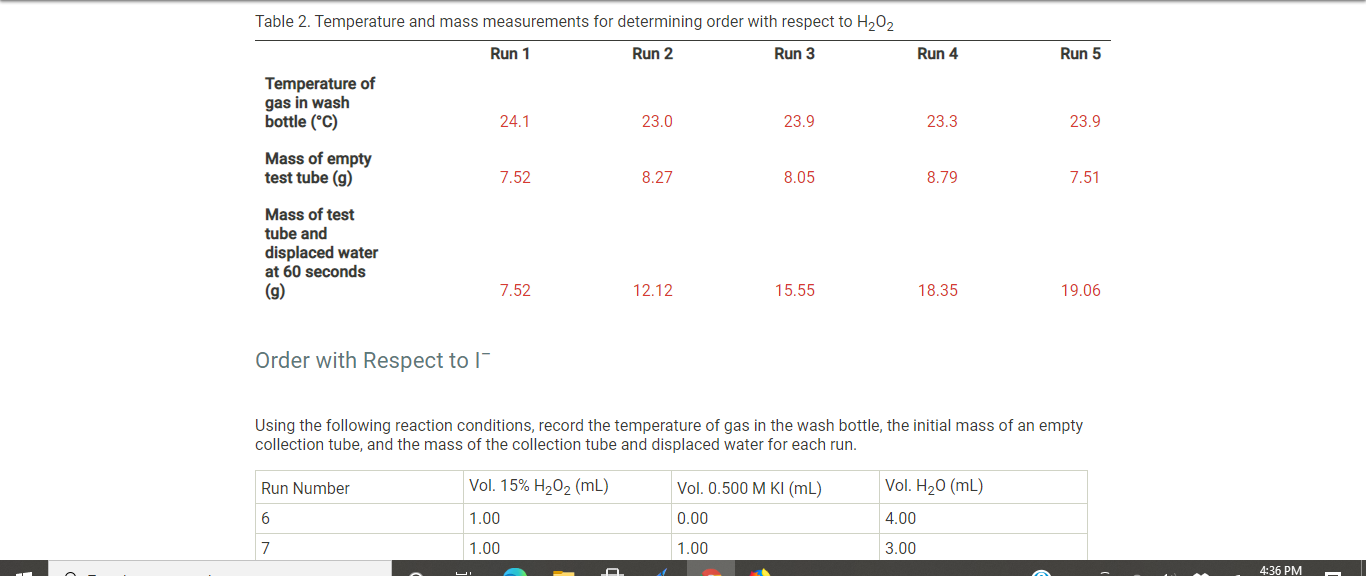 Solved Recorded Value Density of H20 (g/mL) 1.00 Density of | Chegg.com