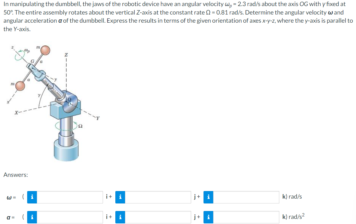 Solved In manipulating the dumbbell, the jaws of the robotic | Chegg.com