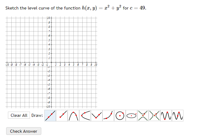 Solved Sketch the level curve of the function h(x, y) = x2 + | Chegg.com