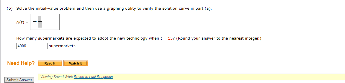Solved The number N(t) of supermarkets throughout the | Chegg.com