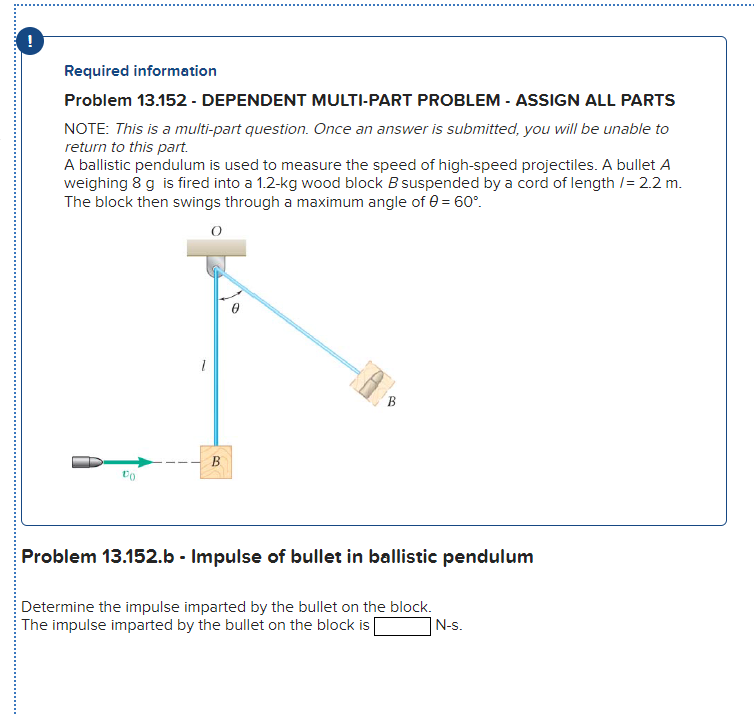 Solved Required information Problem 13.152 - DEPENDENT | Chegg.com