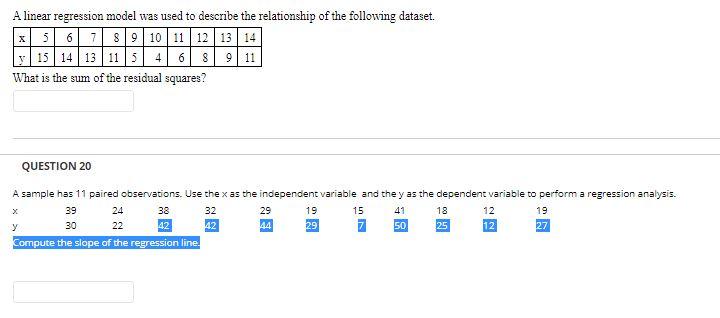 Solved X A linear regression model was used to describe the | Chegg.com