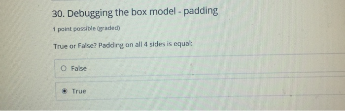 Solved 29. Debugging the box model 1 point possible (graded) | Chegg.com