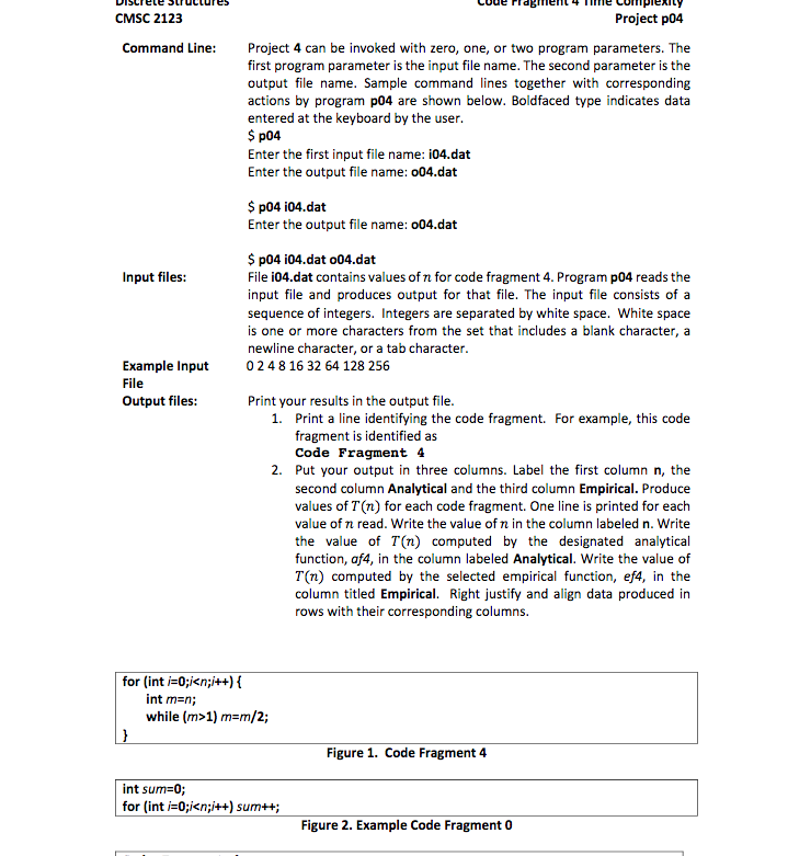 Solved CMSC 2123 Command Line: Project p04 Project 4 can be | Chegg.com