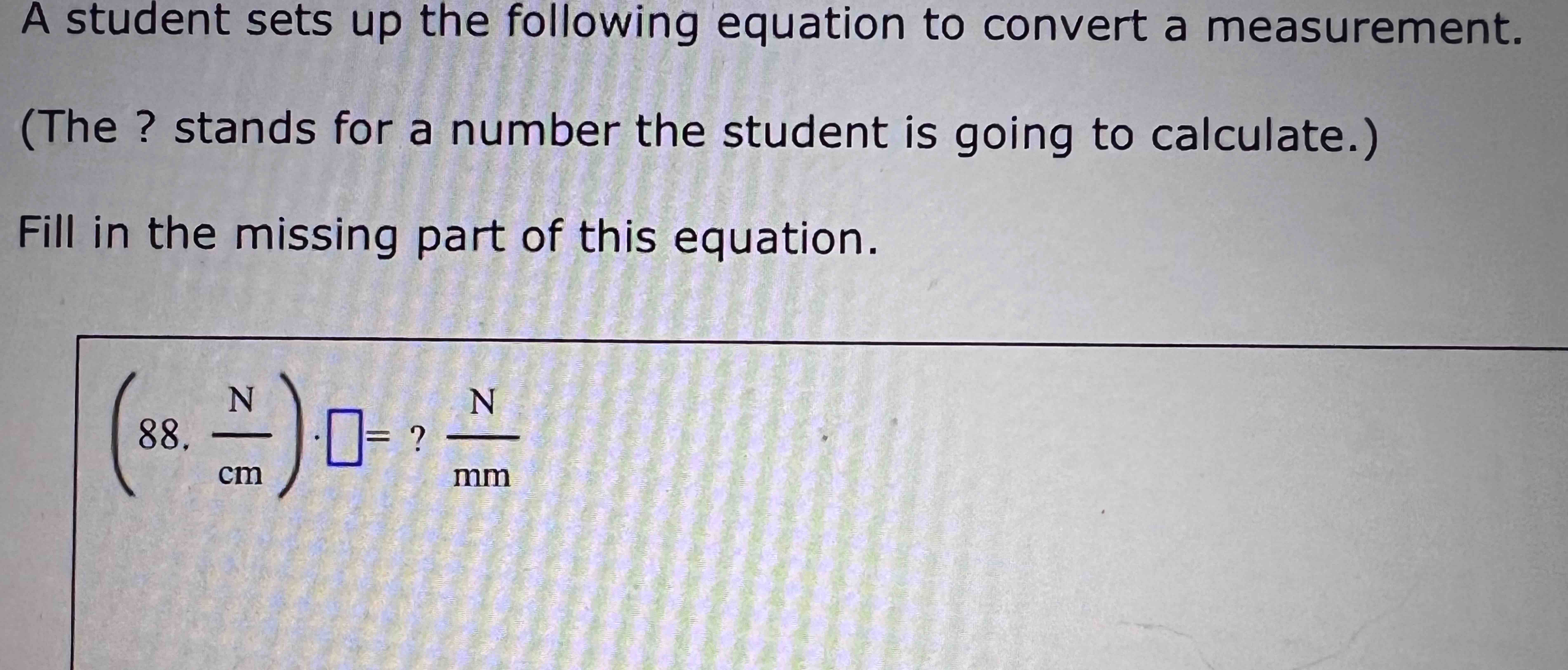 Solved Measurement aA student sets up the following equation | Chegg.com