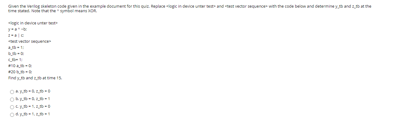 Solved Given The Verilog Skeleton Code Given In The Example 2453