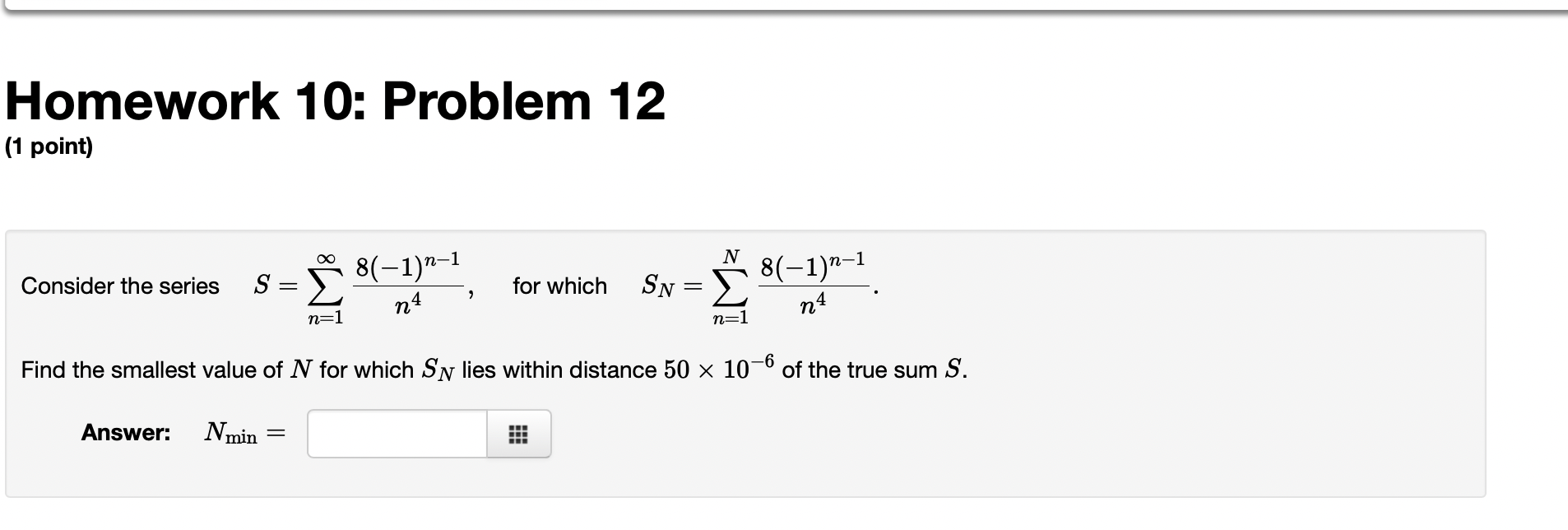 Solved Homework 10: Problem 12 (1 point) - N Consider the | Chegg.com
