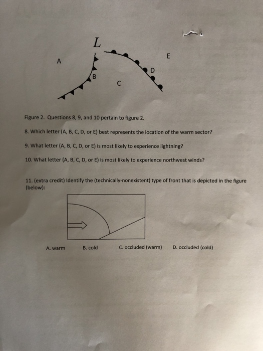 Solved 1. Mid-latitude cyclones typically develop a. along | Chegg.com