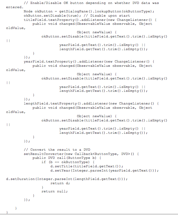 Solved import javafx.beans.value. ChangeListener; import | Chegg.com