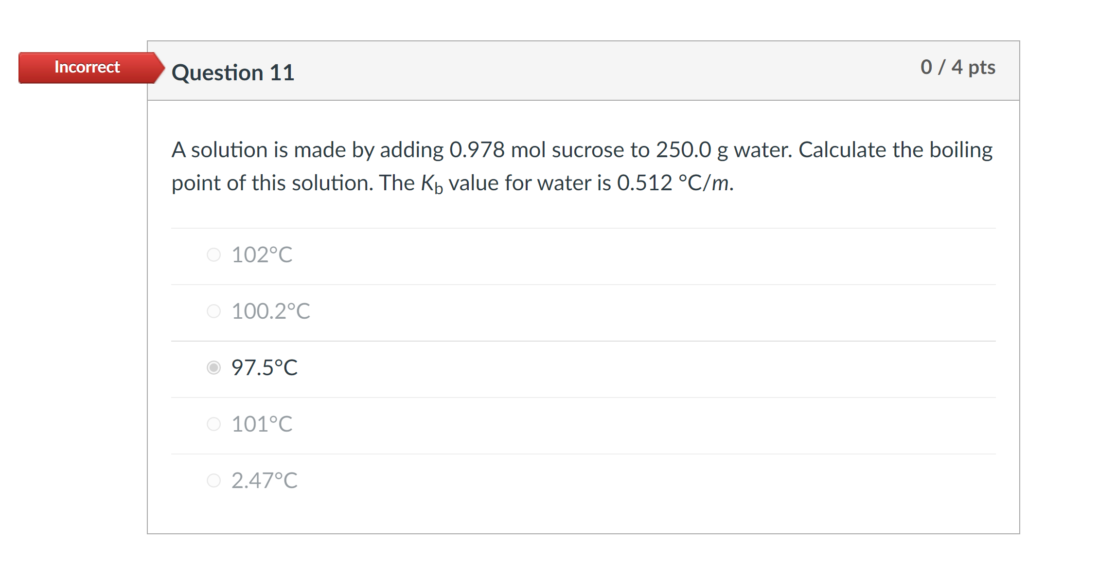Solved A solution is made by adding 0.978 mol sucrose to | Chegg.com