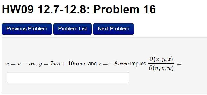 Solved HW09 12.7-12.8: Problem 16 Previous Problem Problem | Chegg.com