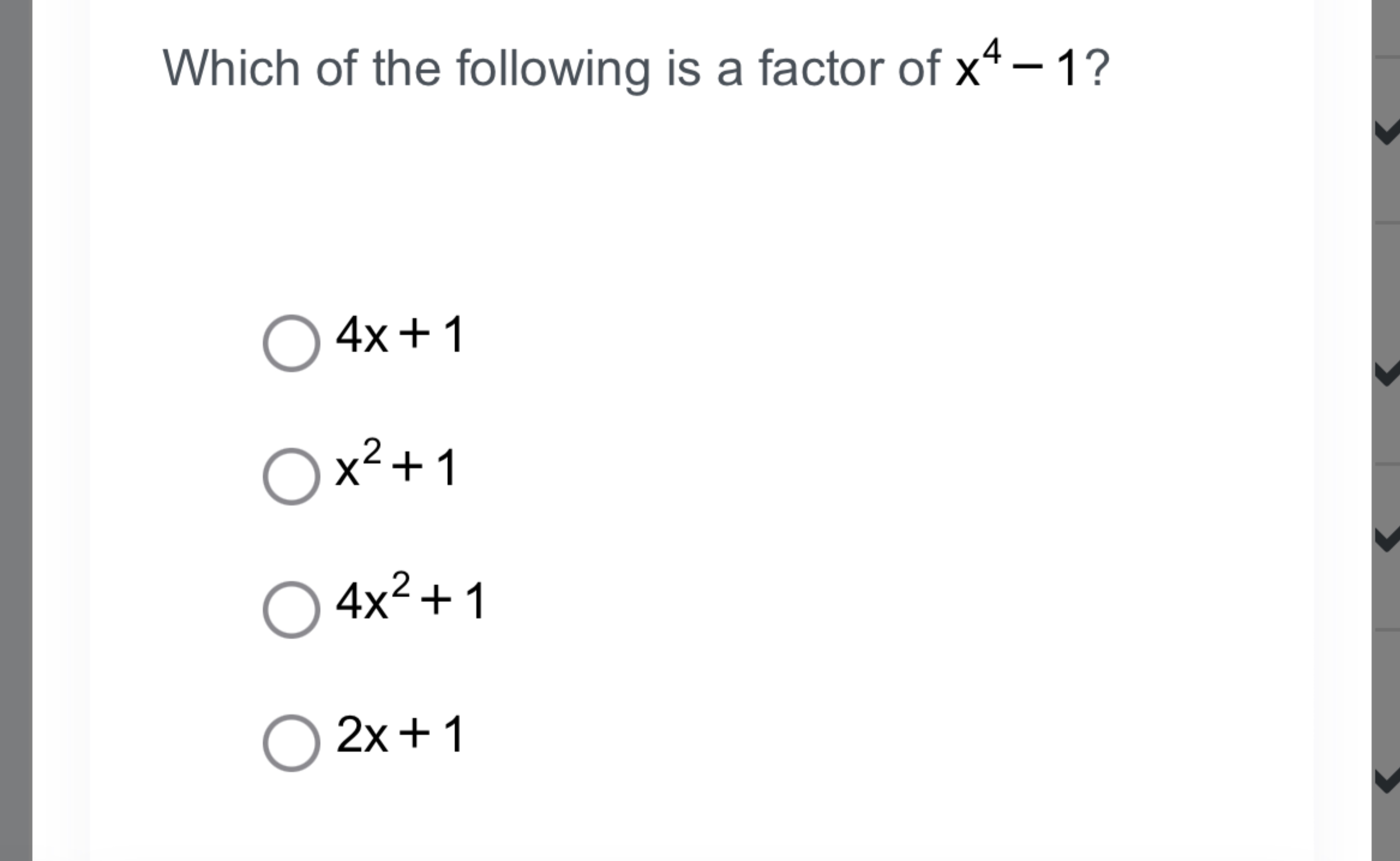 Solved Which of the following is a factor of | Chegg.com