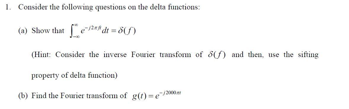 Solved 1. Consider the following questions on the delta | Chegg.com