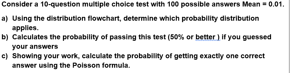 Solved Consider a 10-question multiple choice test with 100 | Chegg.com