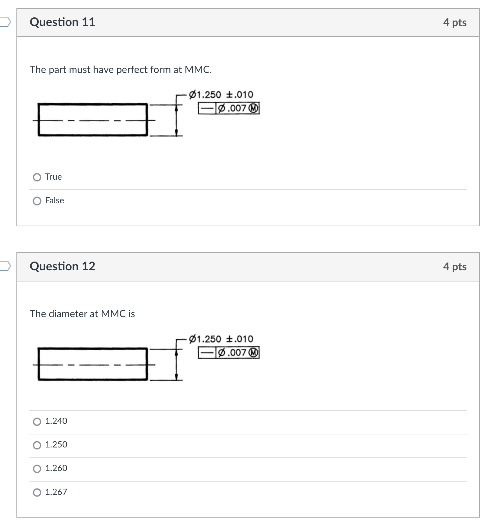 Solved The part must have perfect form at MMC. True False | Chegg.com