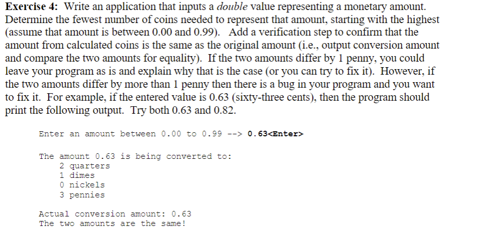 Solved Exercise 4 Write An Application That Inputs A Double 3409