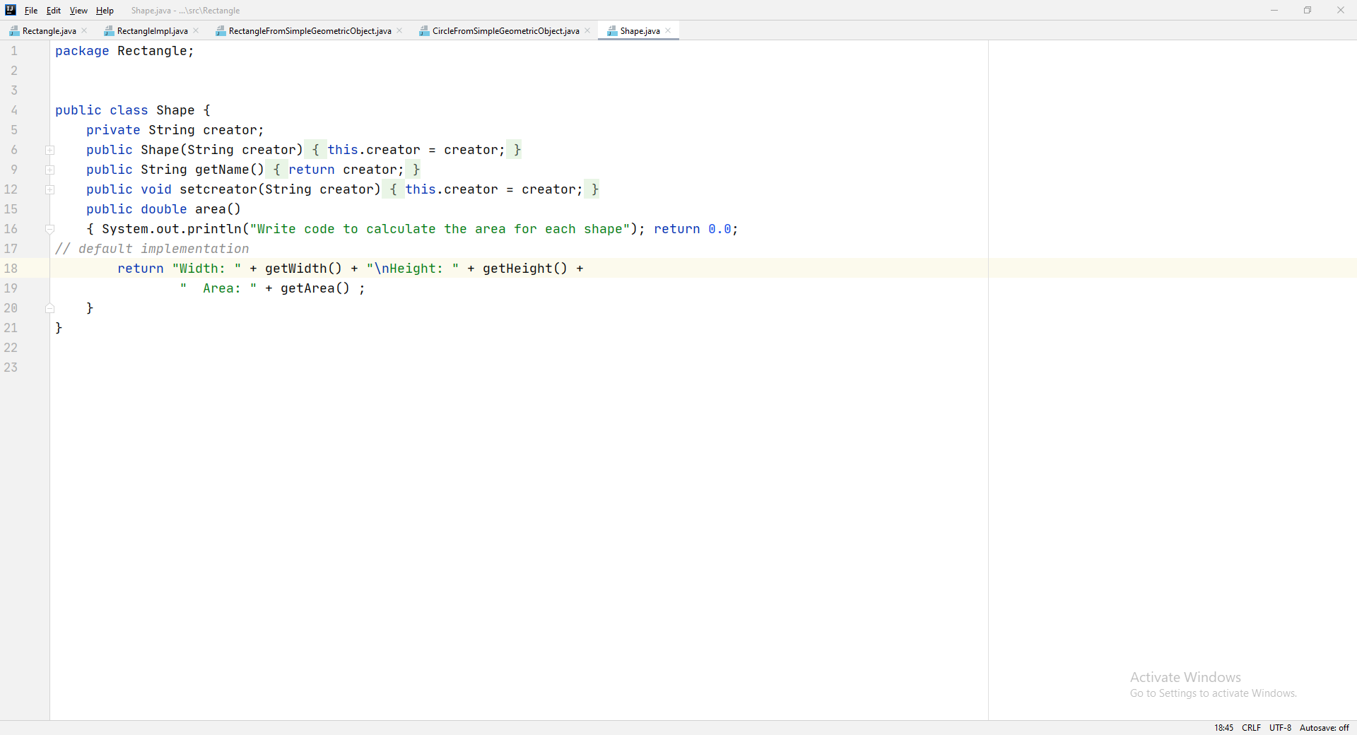 I am trying to create this Java program by creating a | Chegg.com