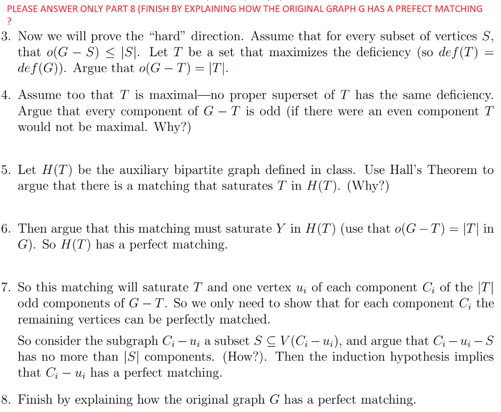 Solved PLEASE ANSWER ONLY PART 8 (FINISH BY EXPLAINING HOW | Chegg.com