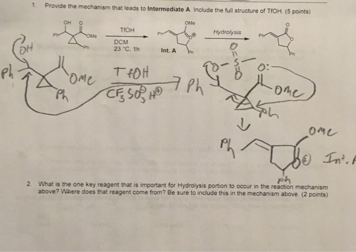 Solved the mechanism that leads to Intermediate A Include | Chegg.com