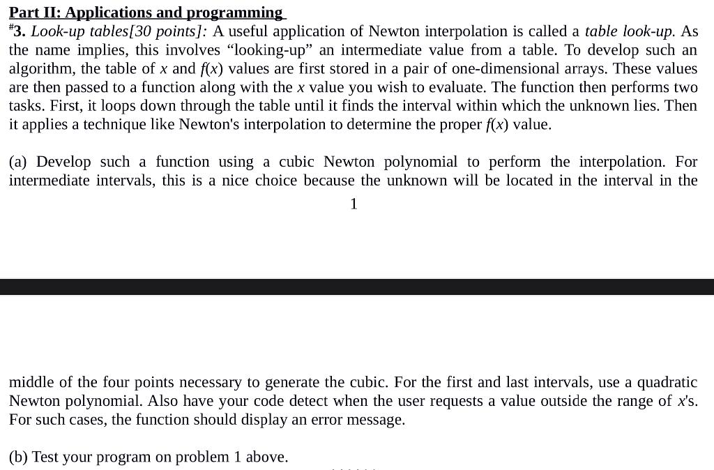 Solved Part II: Applications and programming #3. Look-up | Chegg.com