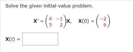 Solved Solve the given initial-value problem. | Chegg.com