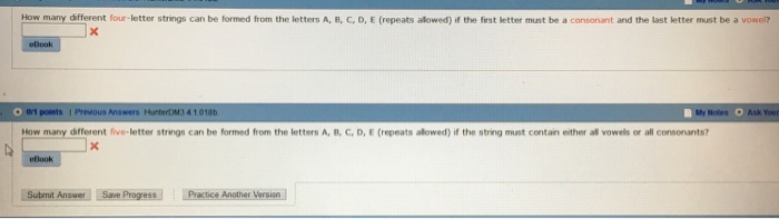 Solved How many -letter strings can be formed from the | Chegg.com