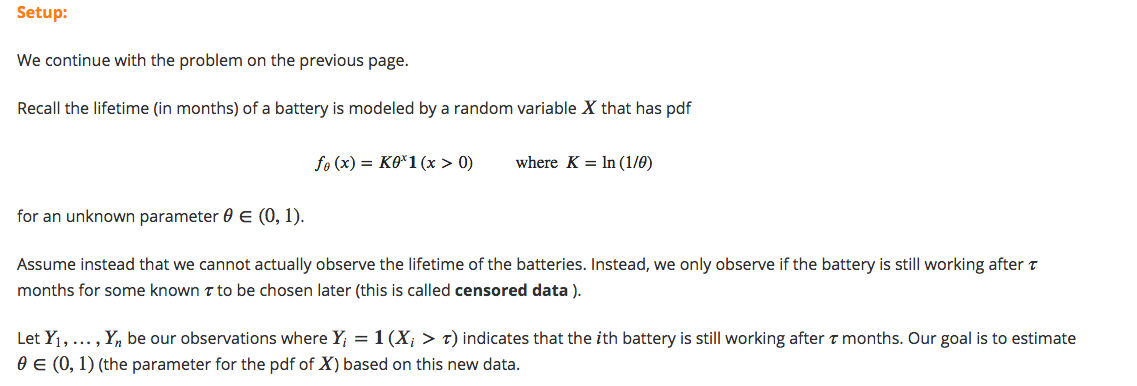 Solved Setup: We continue with the problem on the previous | Chegg.com