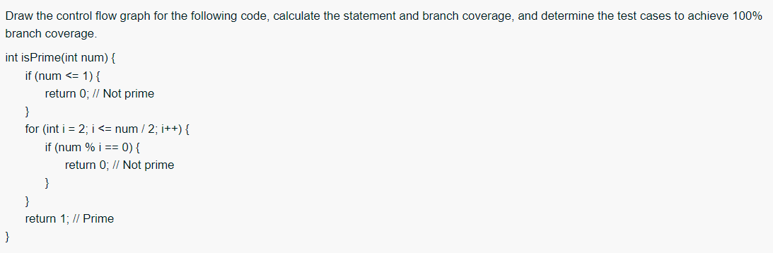 Solved Draw the control flow graph for the following code, | Chegg.com